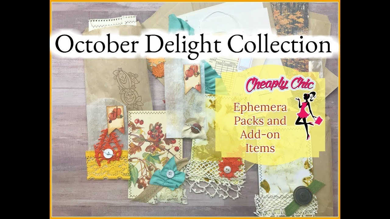 October Delight Collection - Ephemera Packs and Add-On Items - YouTube