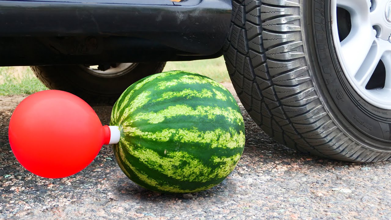 Crushing Crunchy & Soft Things by Car! EXPERIMENT Car vs Watermelon and ...
