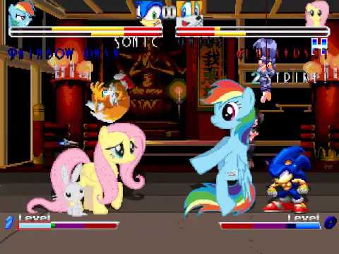 MUGEN SONIC [ME] AND RAINBOW DASH [ME] VS TAILS [CUP] AND FLUTTERSHY ...