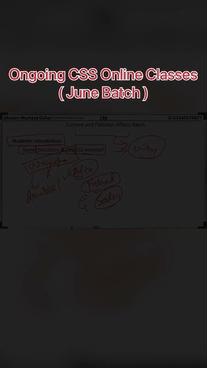 CSS 2024 Preparation | CSS Online Classes | CSS Special Exam #css2024 - YouTube