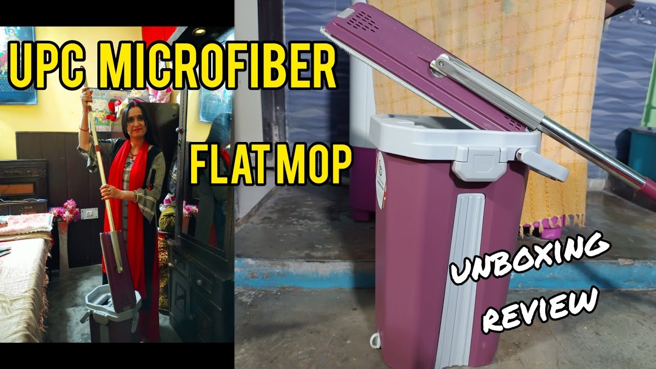UPC Flat Microfiber Mop: Unboxing, Review | Standing Pocha | खरीदने से ...