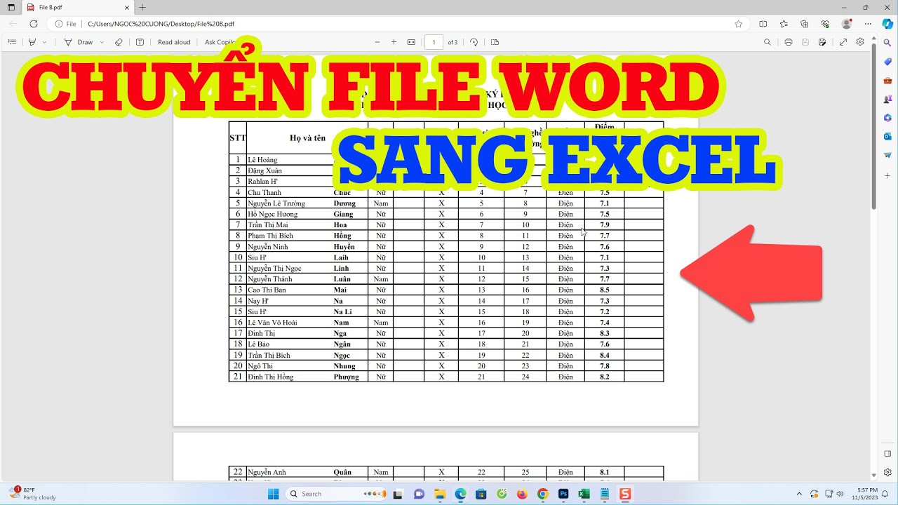 Cách Chuyển File Word Sang Excel Giữ Nguyên định Dạng - YouTube