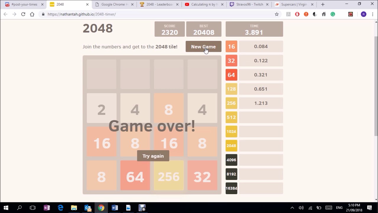 weird 2048 glitch - YouTube