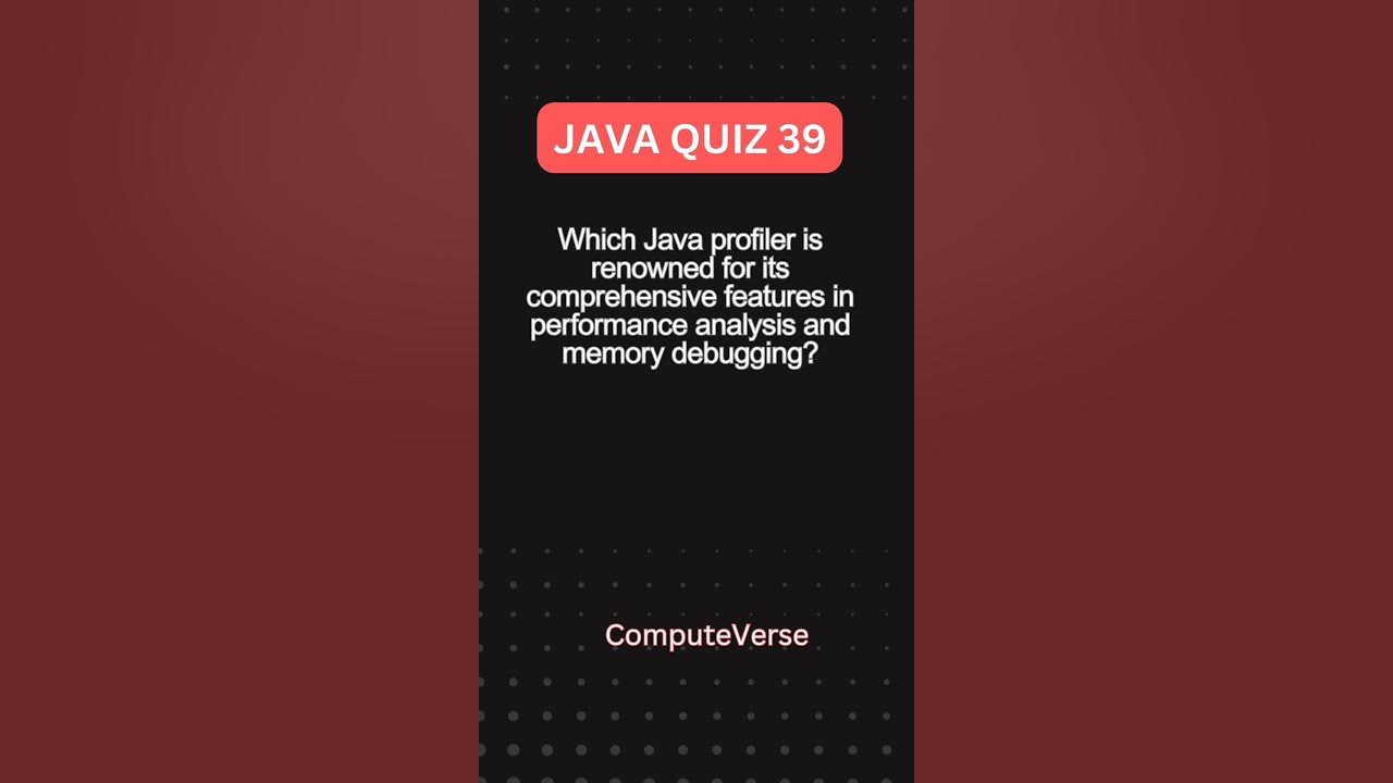 Java Quiz 39 Jprofiler Jprofiler For Java Performance Jprofiler Streamline Java Java