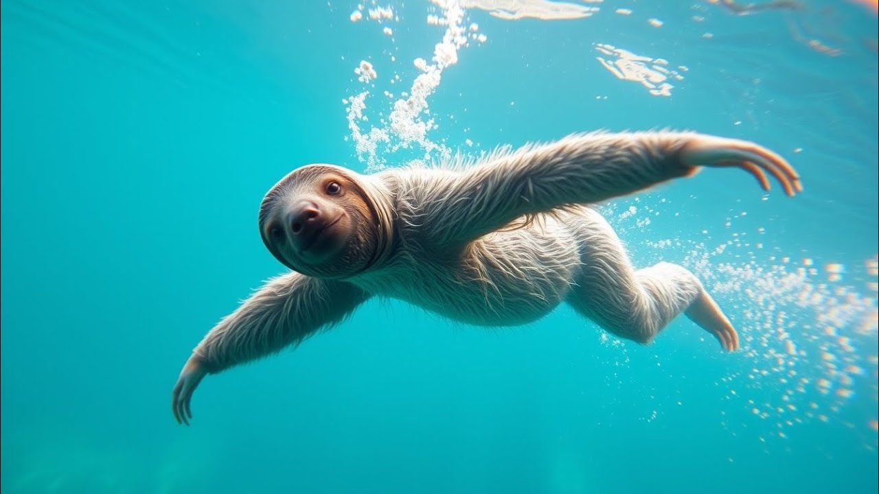 Who Swims Better a Sloth or a Dolphin? 🐬 You Won't Believe This! - YouTube