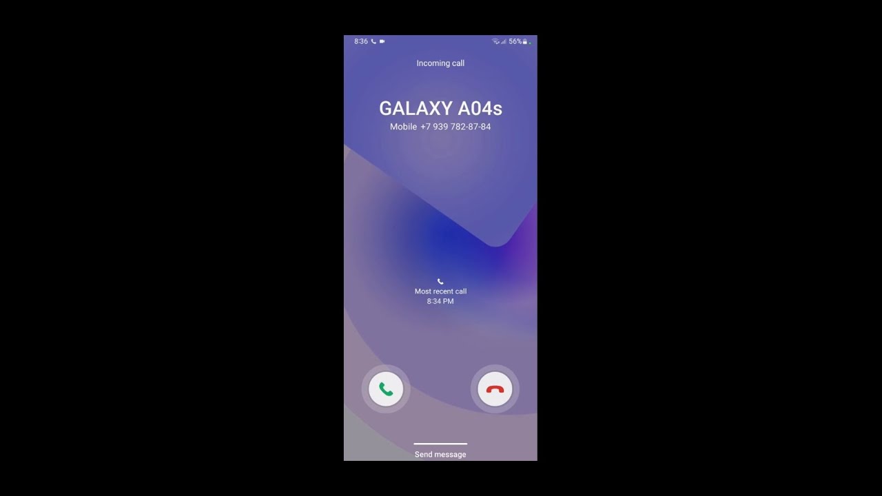Samsung A04s Incoming Call (Screen Video) - YouTube
