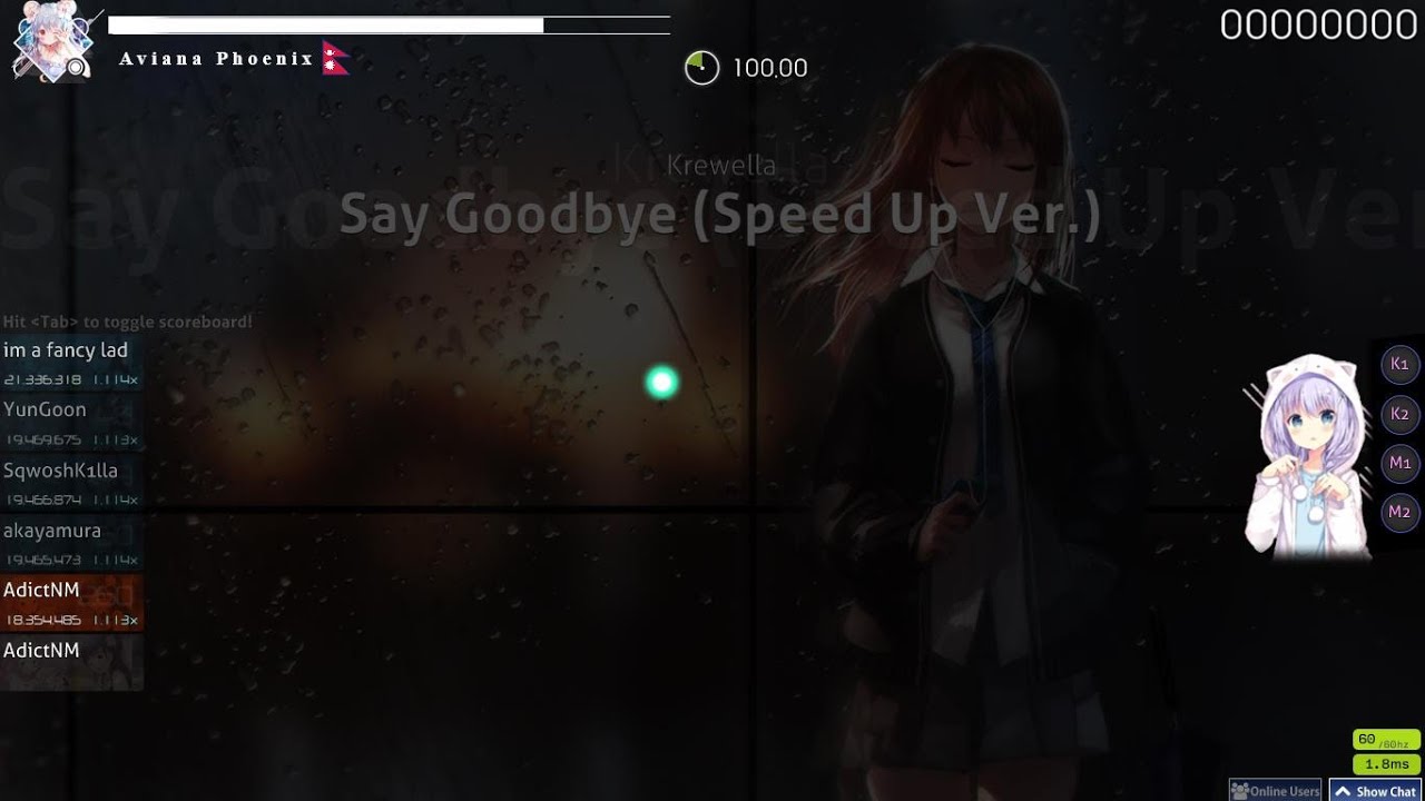 Osu! Say goodbye(speed up version) [walter85's insane 5.06⭐] +HD FC ...