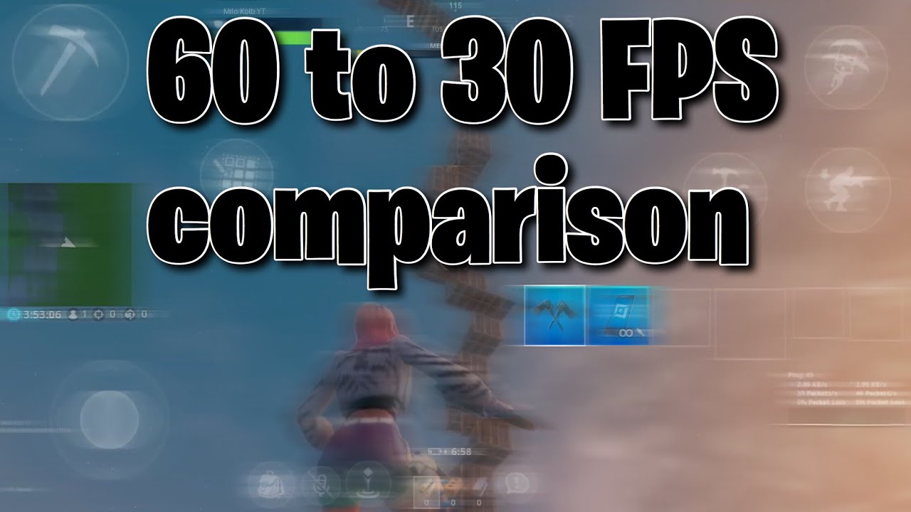 30 FPS vs 60 FPS Fortnite mobile comparison - YouTube