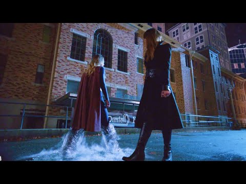 Supergirl 6x10 Nyxly traps Supergirl with ice