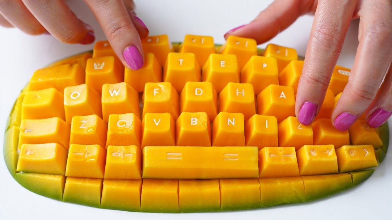 Keyboard From Mango and other Fruits Typing スイーツキーボード 【AI ASMR】 part2 ...