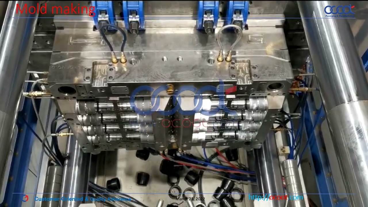 Multi cavities injection molding mold making - YouTube