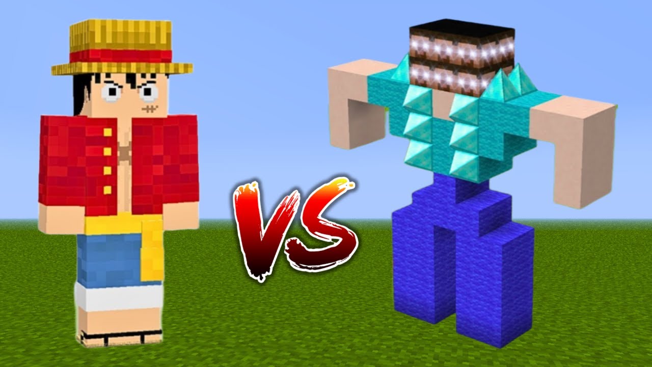 MONKEY D LUFFY vs ALL BOSSES | Minecraft - YouTube