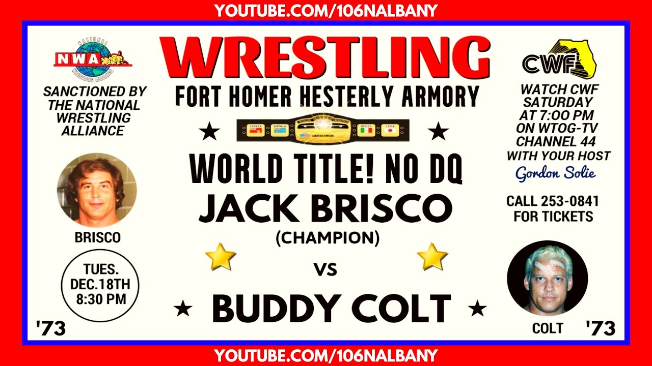 Jack Brisco vs Buddy Colt (December 18th, 1973) (Championship Wrestling ...