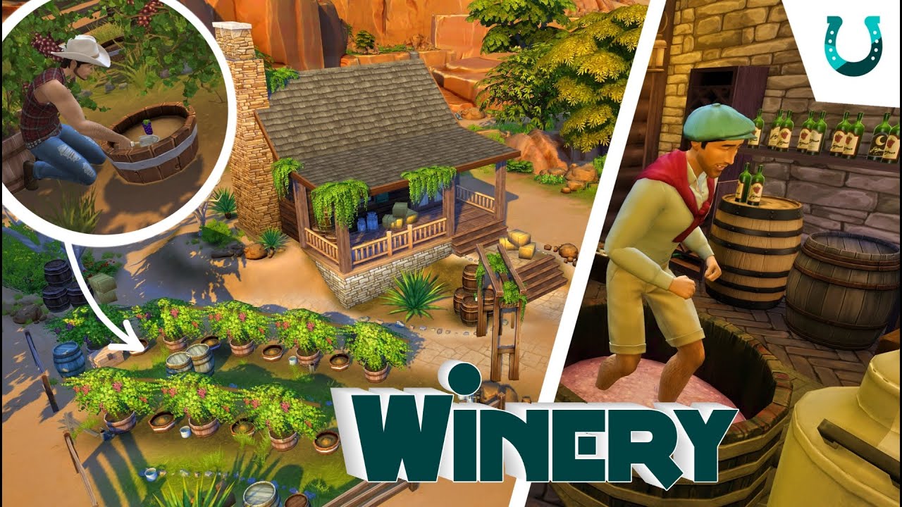 I built a CHEAP WINERY in The Sims 4 🍇🍷| NOCC | Sims 4 Horse Ranch Pack ...