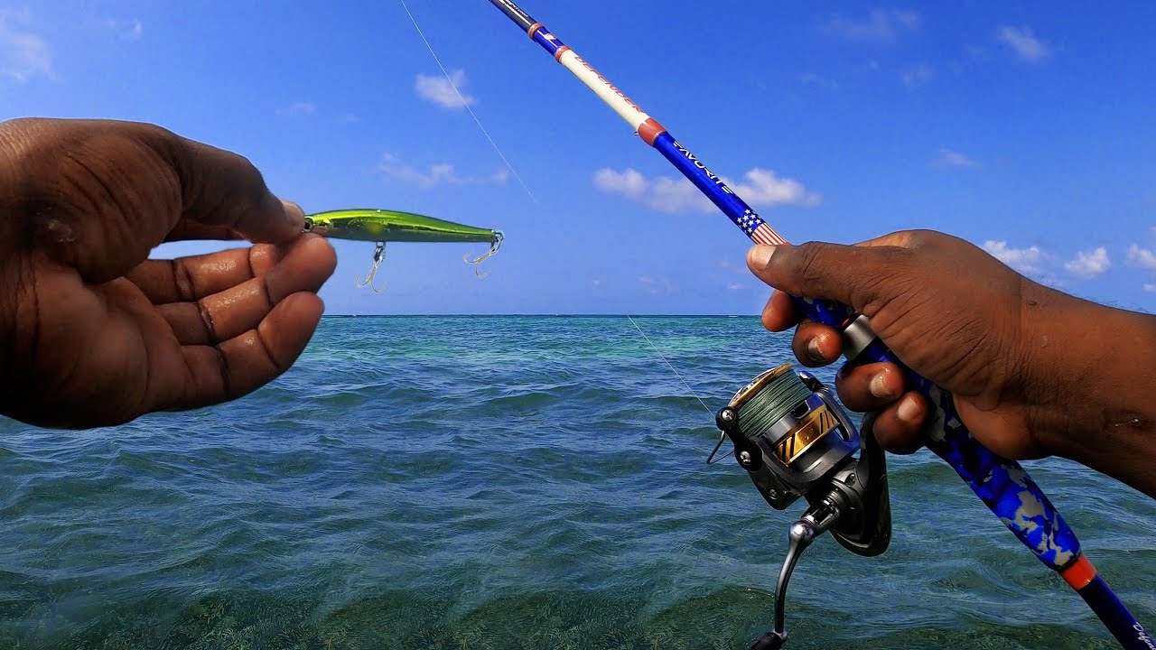 One Tiny Lure & One Rod Fishing The Flats - YouTube