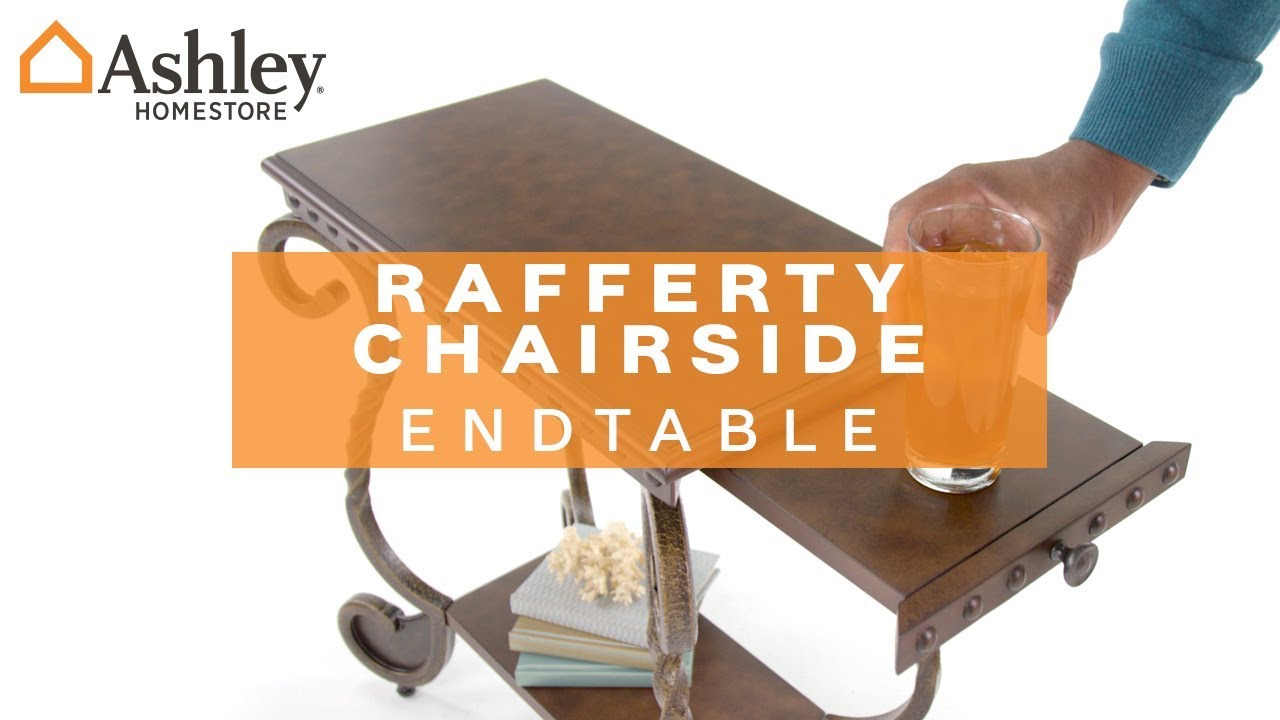 Ashley HomeStore | Rafferty Chairside End Table - YouTube