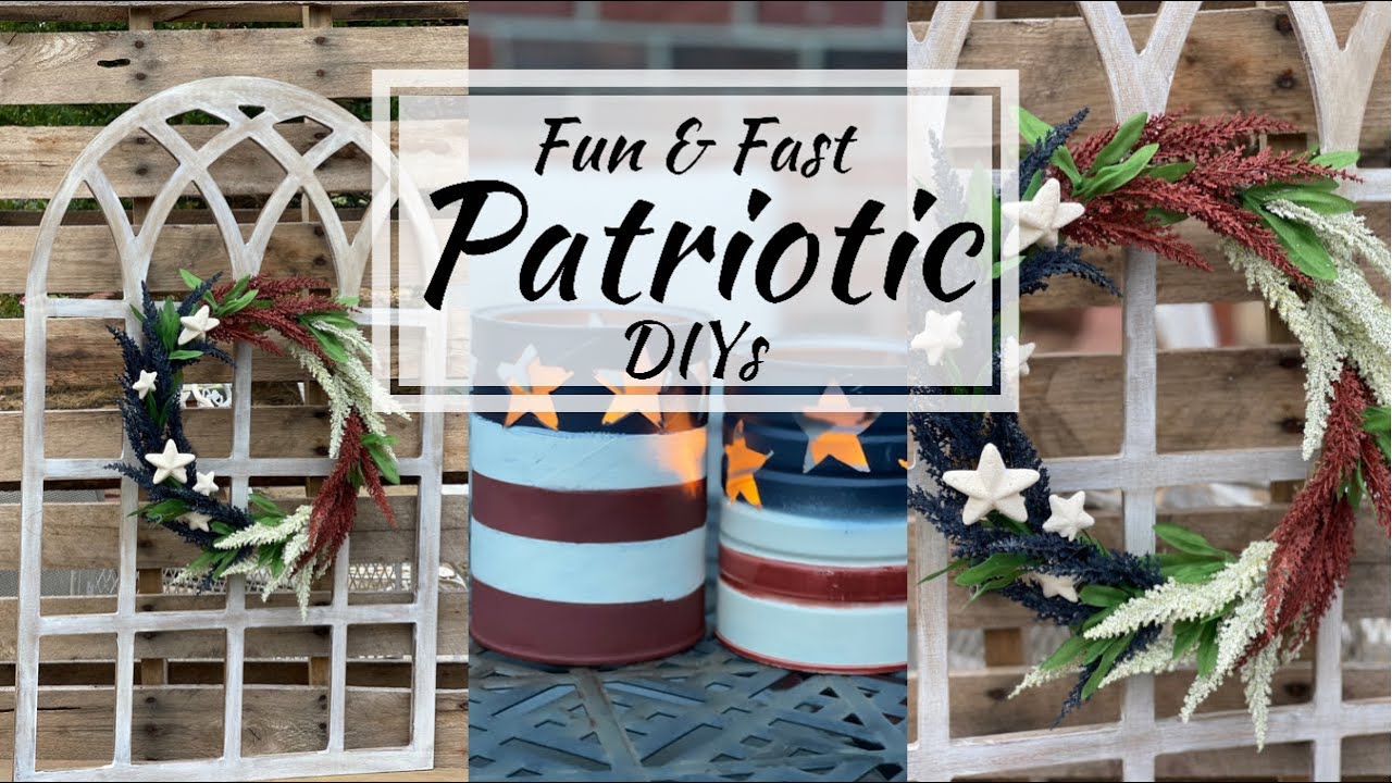 Simple Patriotic Decor DIY | Red White and Blue DIY | # ...