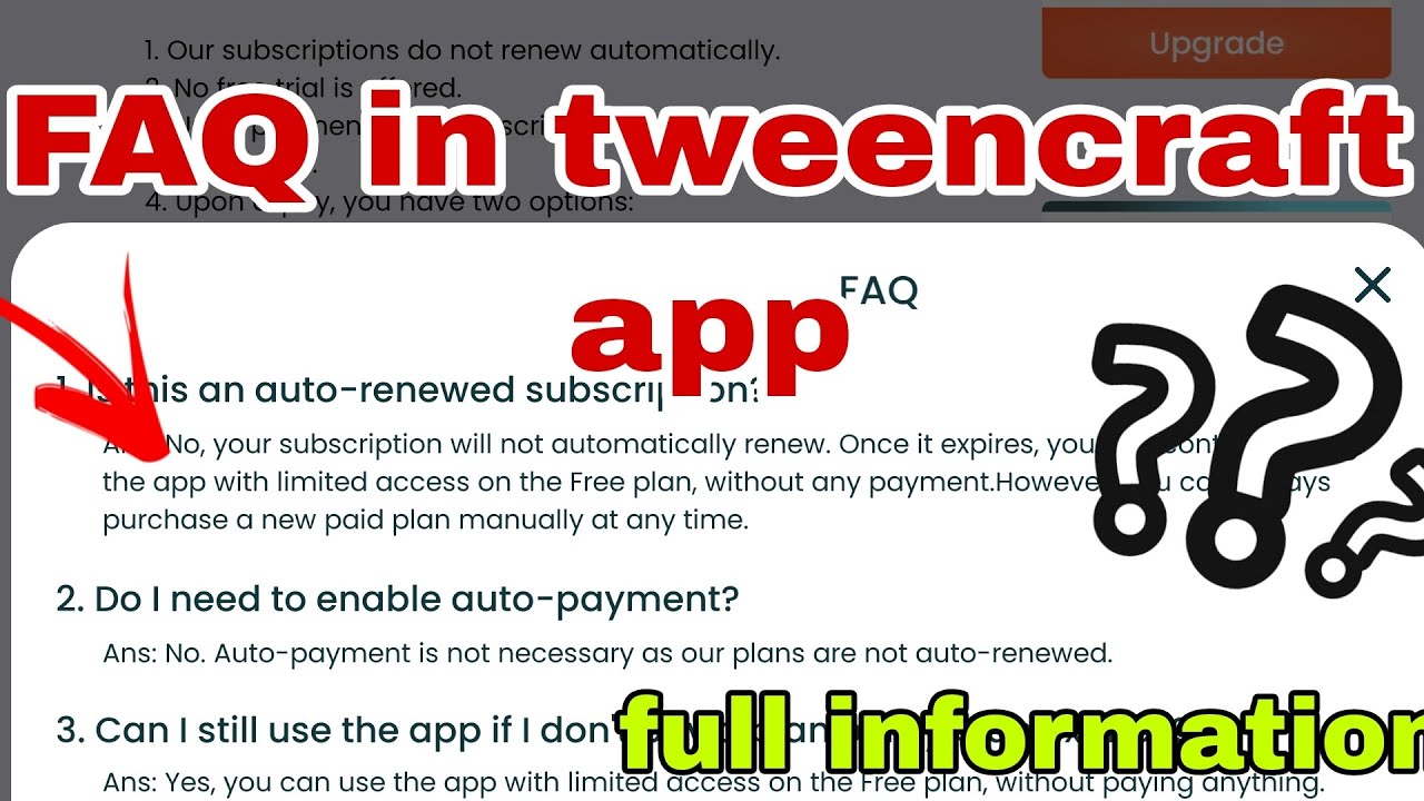 FAQ in tweencraft app full information about qna | tween tech - YouTube