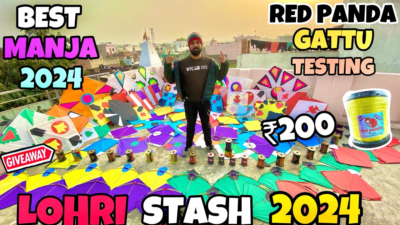 Red Panda Gattu Stash For Lohri 2024🔥Best manjha for kite cutting 2024 ...
