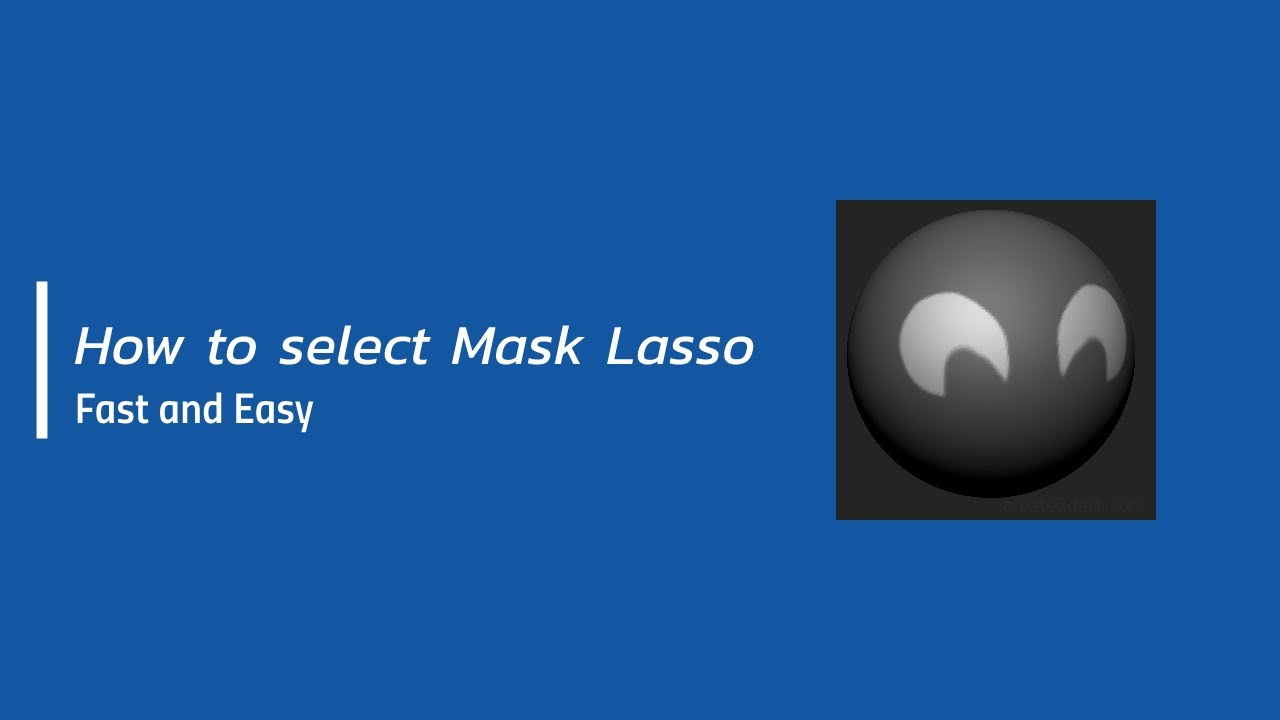 How to select Mask Lasso (Fast and Easy ) - YouTube
