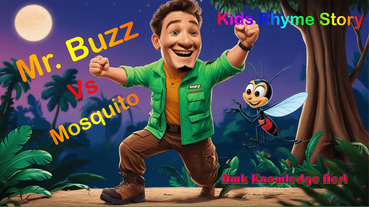 Mr. Buzz Vs Mosquito | Rhyming Tale for Kids | Cheeky Mosquito ...
