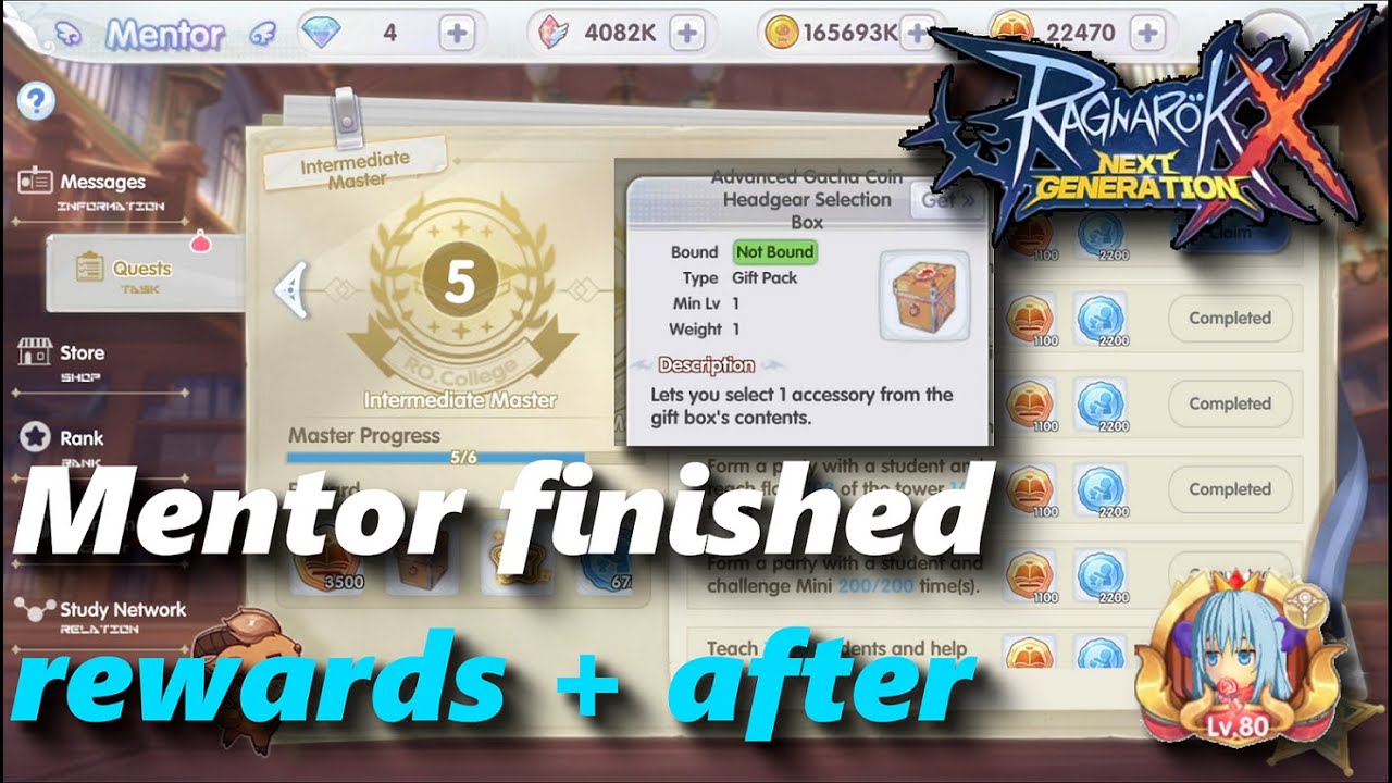 Mentor system finished. Rewards and what's after | rox | Ragnarok X ...