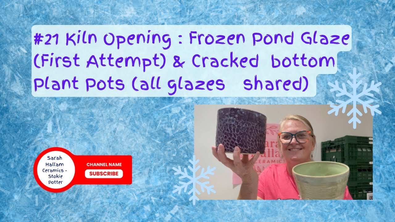 #21 Kiln Opening : Frozen Pond Glaze (first attempt) & Cracked Bottom ...