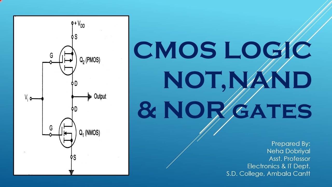 CMOS NOT, NOR and NAND Gates - YouTube