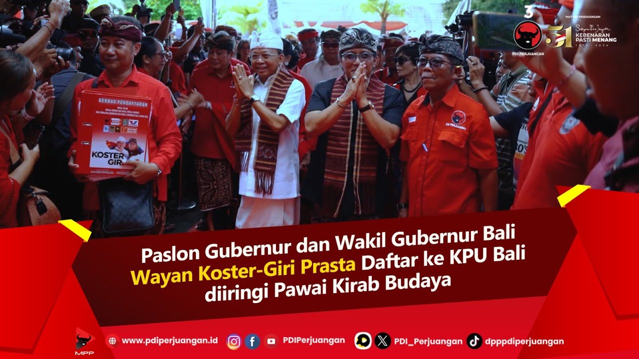 Paslon Gubernur dan Wakil Gubernur Bali Wayan Koster-Giri Prasta Daftar ...