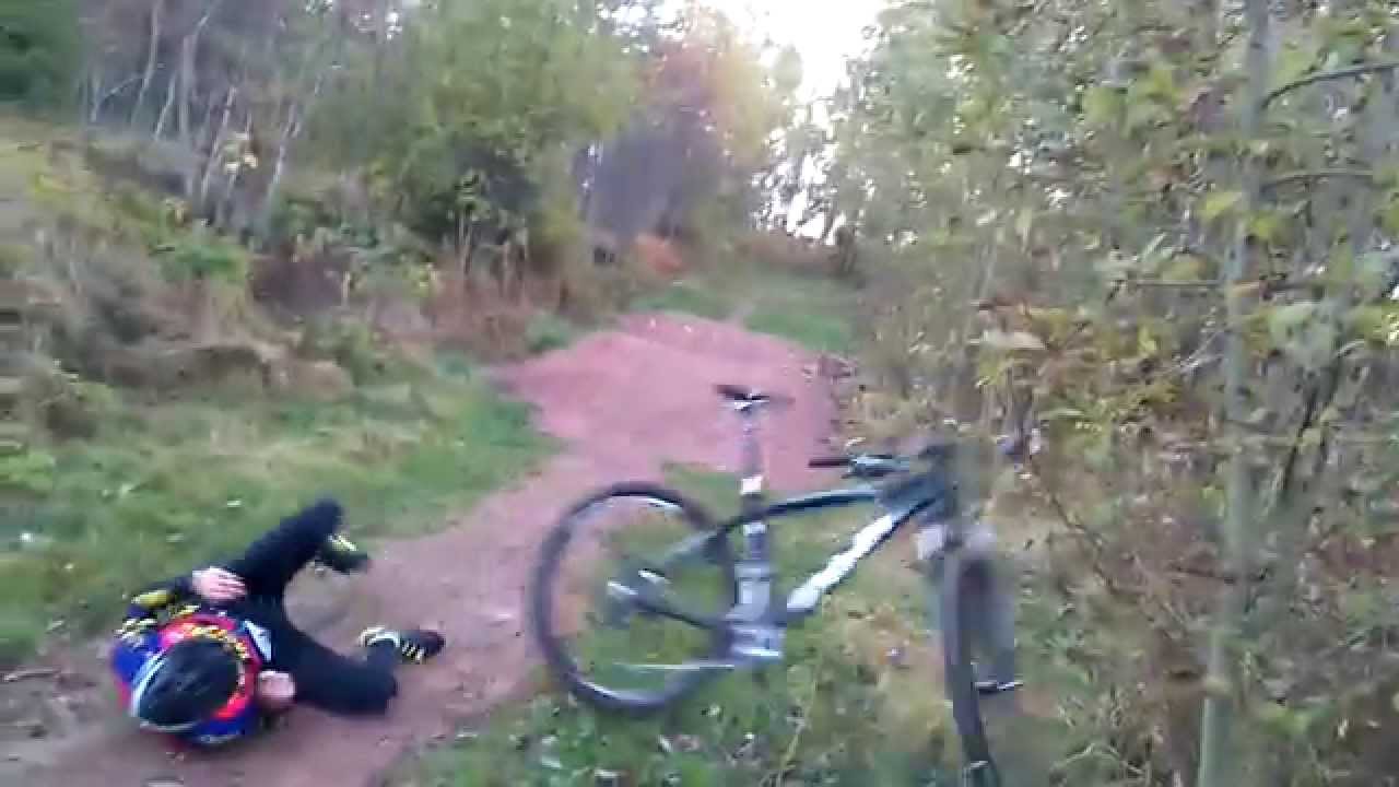 Last Biker in Line Falls Over Handlebars - YouTube