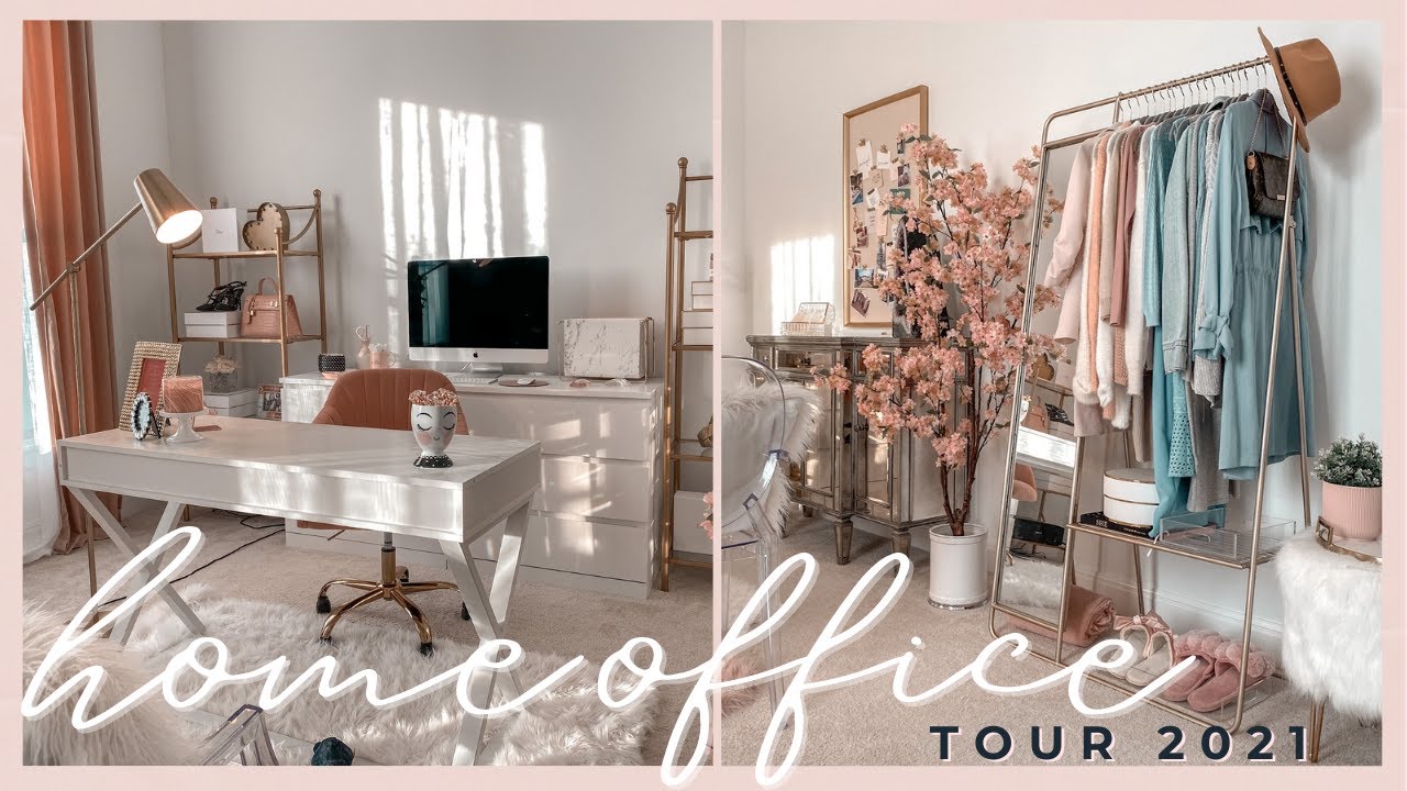Home Office Tour 2021 | Work From Home Set Up | Dream HOME OFFICE - YouTube