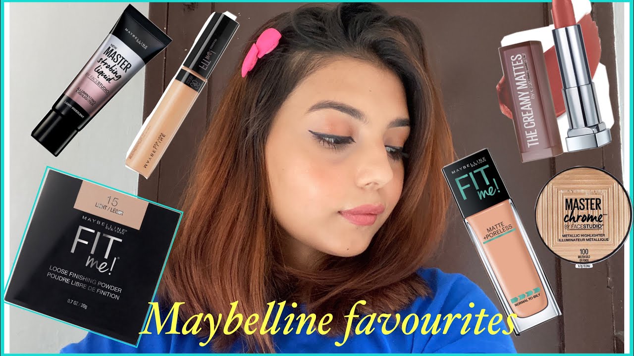 FULL FACE OF MAYBELLINE FAVOURITES🌸 ONE BRAND MAKEUP TUTORIAL ...