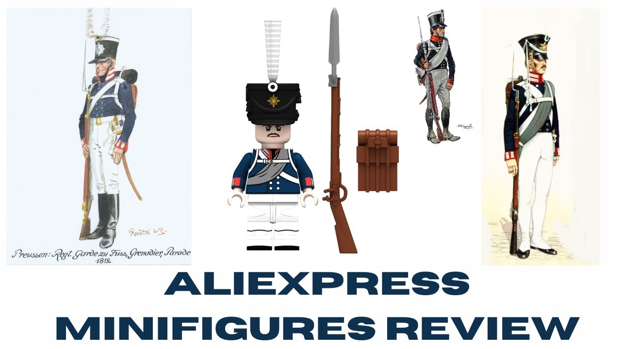 Lego napoleonic wars minifigures review- Prussian grenadier - YouTube