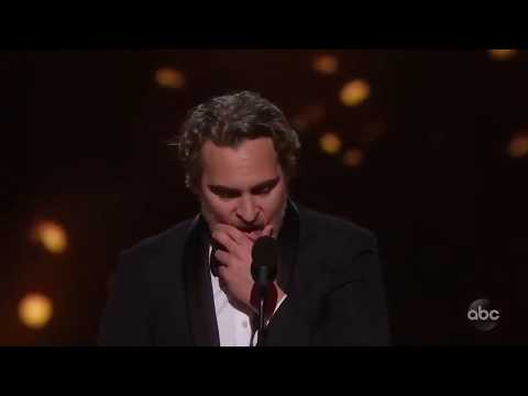 Joaquin Phoenix winning Best Actor 2020 Oscar Emotional Speech | Joaquin Phoenix  2020 Oscar Speech