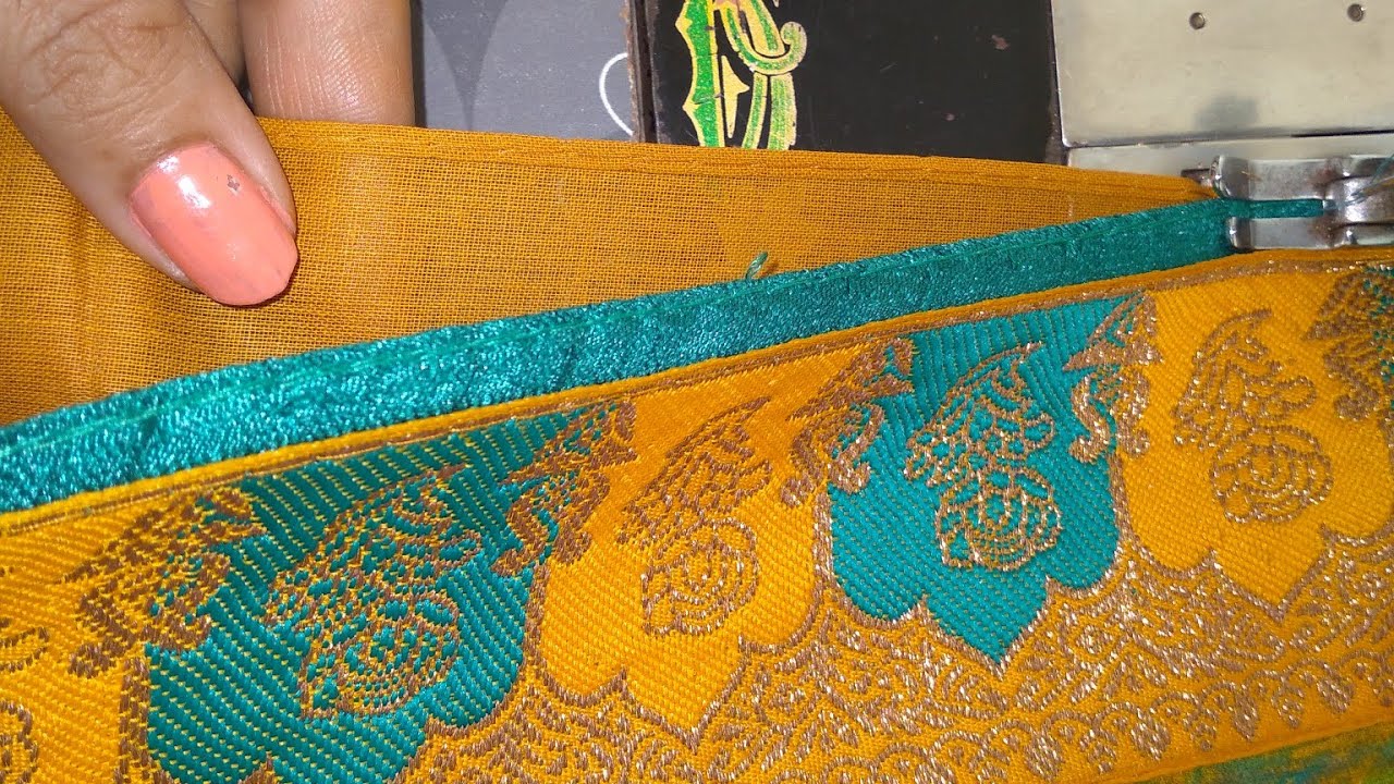 Saree Me Fall Lagane Ka New Tareeka Saree Fall Stitching New Idia Saree Me Fall Kaise Lagaye