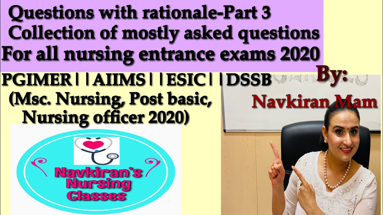 Important MCQ's for nursing competitive exams 2020|| Nursing officer ...