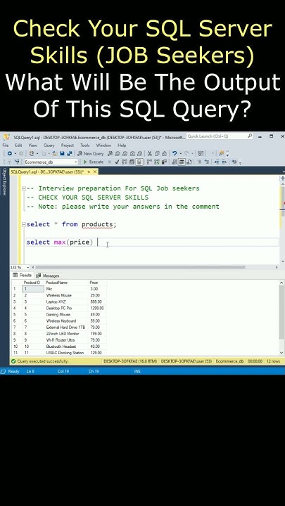 SQL interview questions and answers MAX aggregate function with ...
