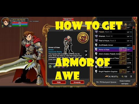 AQW - How to get Armor of Awe - YouTube