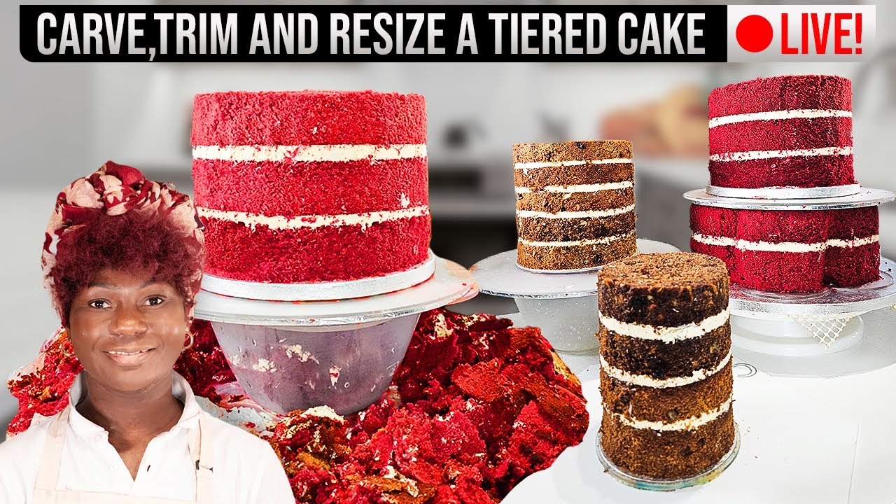 Beginners Guide|how to Carve,trim and resize your first 4-Tier Cake ...