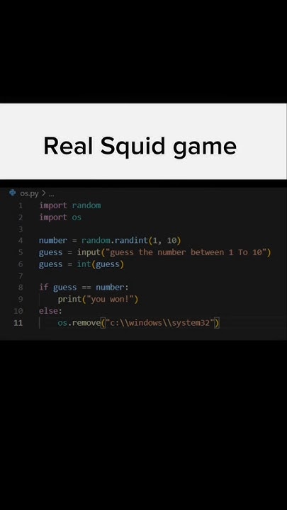 Real Squid Game.💀#coding #tech #programming #computerscience #python #programmer#trending # ...