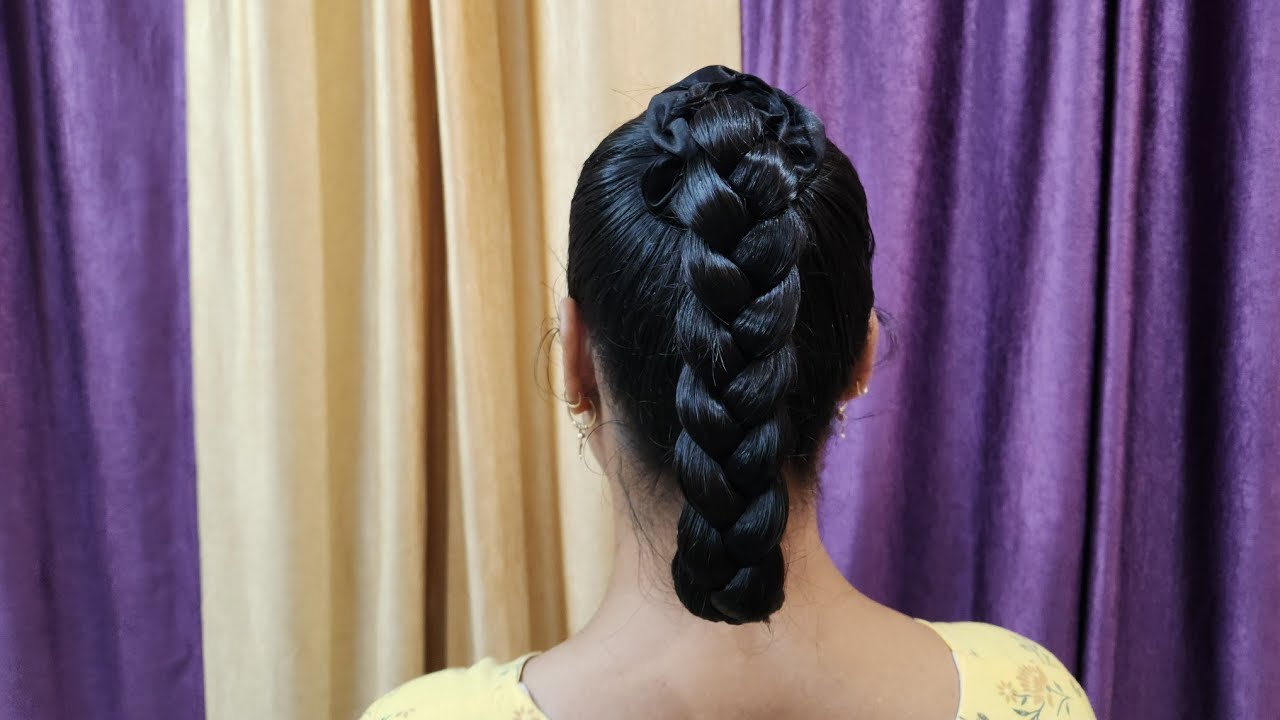 High Tight Folded Braid Hairstyle On Oily Hair || Doorway to Beauty ...
