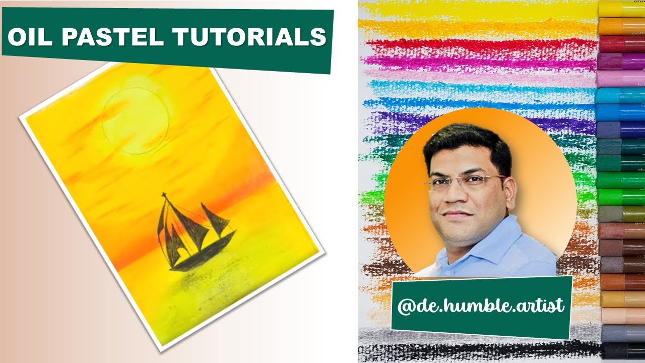 Easy Oil Pastel Sunrise Scenery for beginners | #oilpastel - YouTube