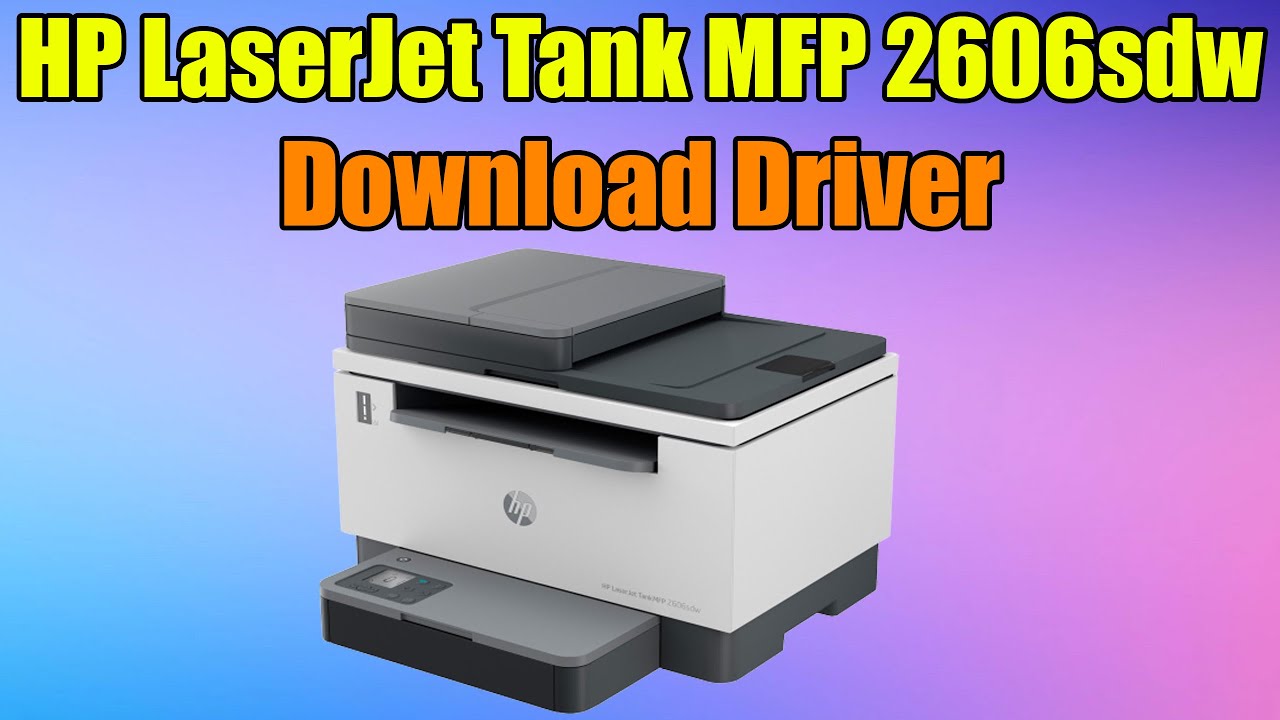 How to install Driver HP LaserJet Tank MFP 2606 Printer windows 10 or ...