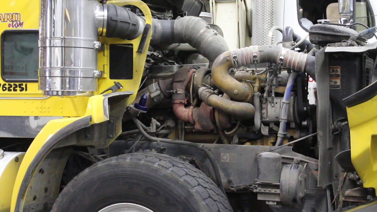 CAT C13 cold start - YouTube