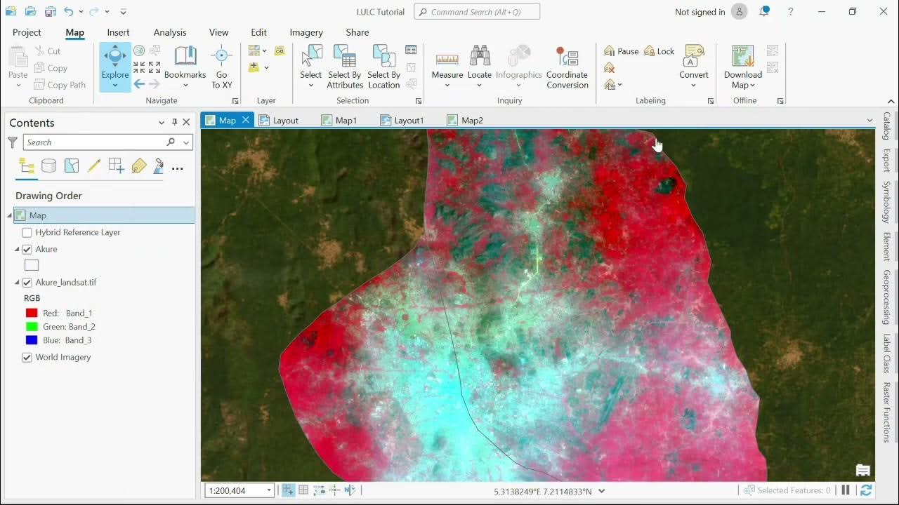 Land Use Land Cover Classification using ArcGIS Pro - YouTube
