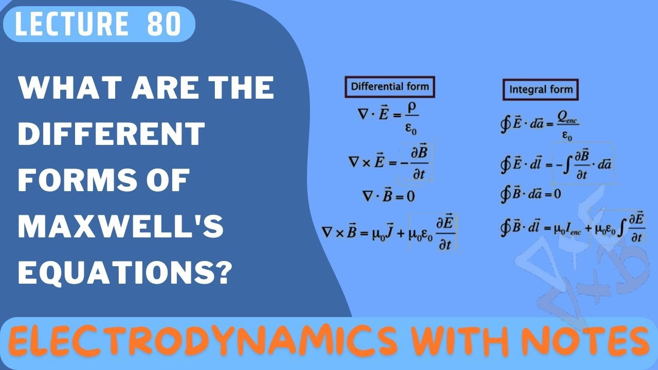 Maxwell’s Equations | Alternative Form of Maxwell's Equations| Maxwell ...