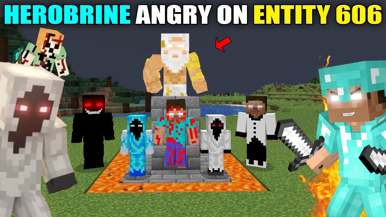 HEROBRINE POWERS MISSION IS COMPLETED 👿 ENTITY 606 AND ZEROBRINE IN ...