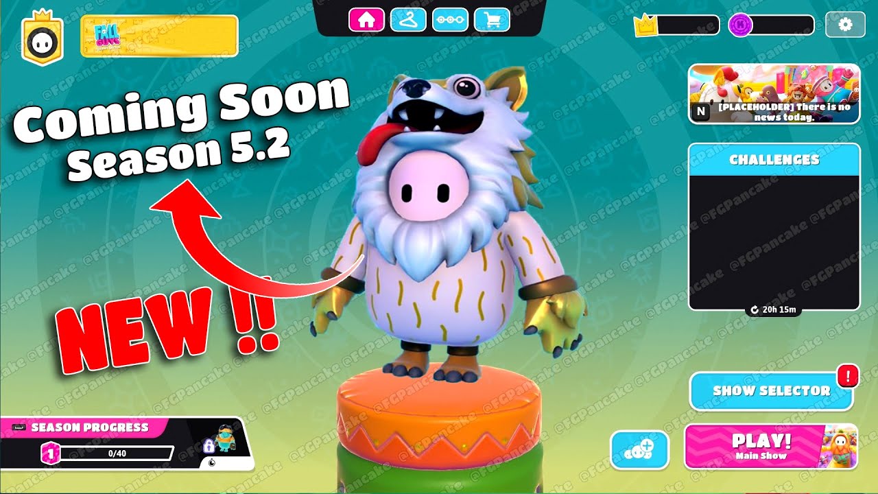 NEW MAIN MENU UI SOON 5.2 SEASON UPDATE FALL GUYS - YouTube