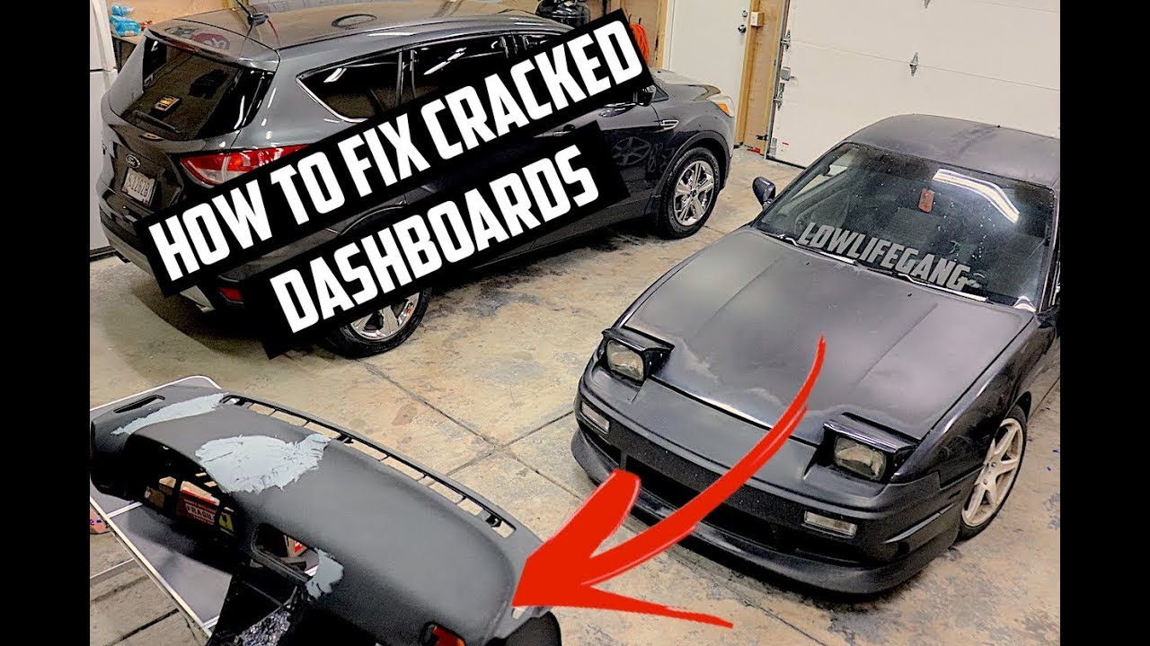 HOW TO REPAIR ANY CRACKED DASHBOARD FOR CHEAP AS POSSIBLE (240SX) - YouTube