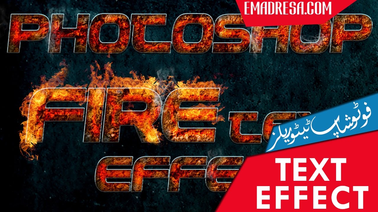 Photoshop Text Effects Fire Text Effect in Adobe Photoshop - YouTube